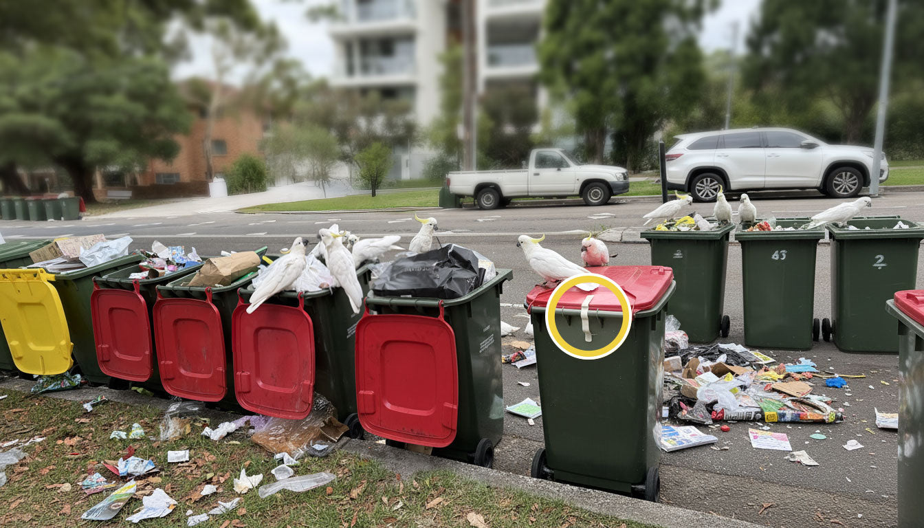 Wheelie Bin Lid Clip | Stops Wind & Cockatoos Opening Bins – LidStop